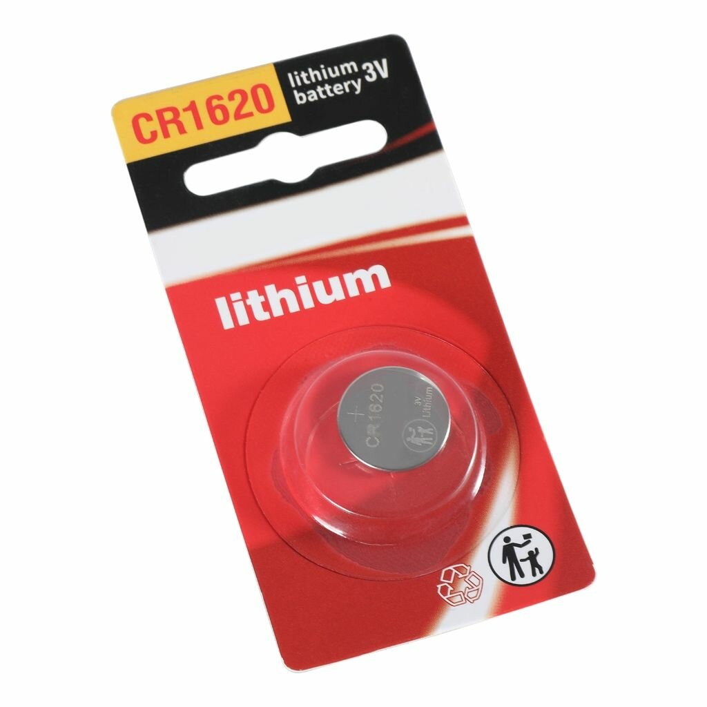 Батарея, Шеней CR1620 кнопочная батарея 3V, 1 штука