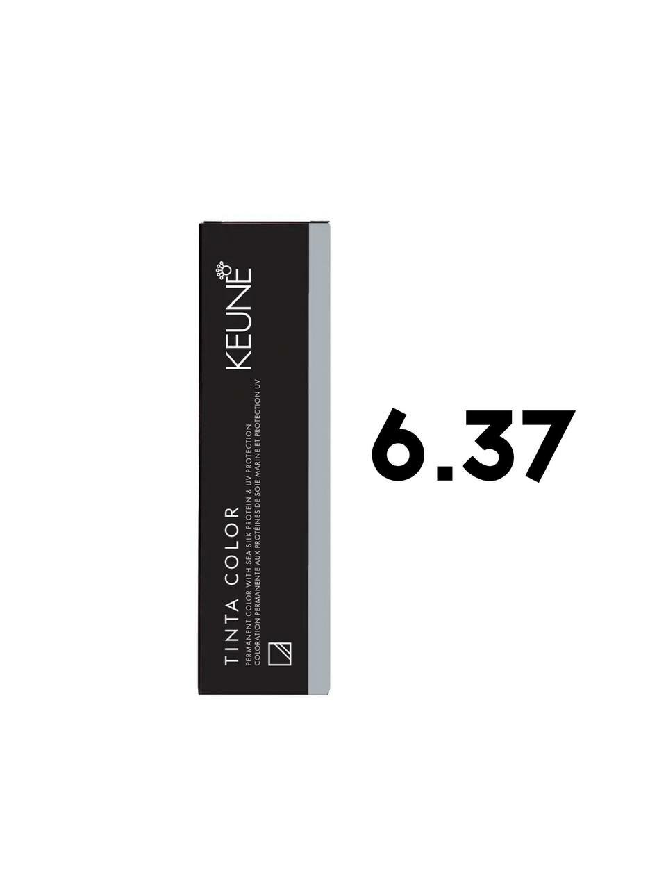 Keune Tinta Color 6.37 - Стойкая краска для волос темный эспрессо блондин 60 мл