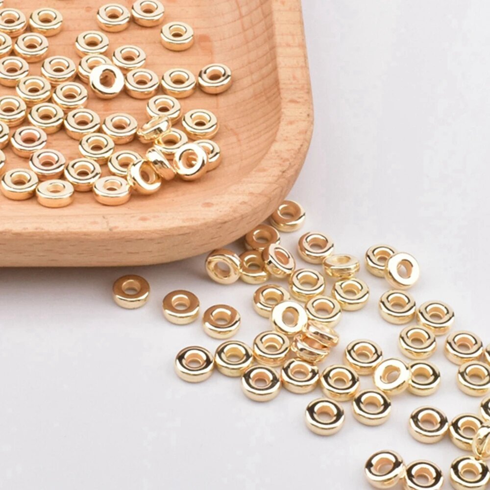 Прокладки для бижутерии KC Gold 6x2 мм, 100 шт