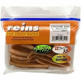 Силиконовая приманка REINS ROCKVIBE SHAD 3 Цв. L04 - Motoroil/Pink