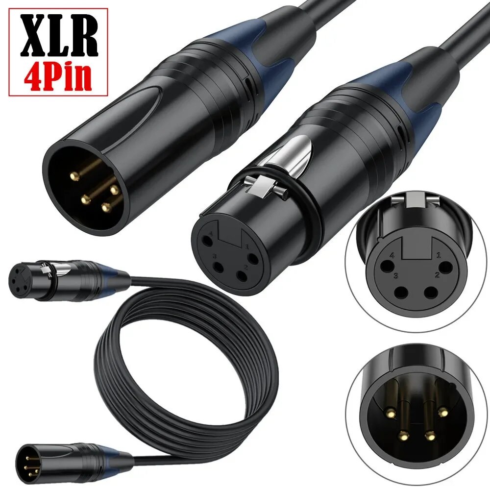 XLR кабель 5M, 4 контакта