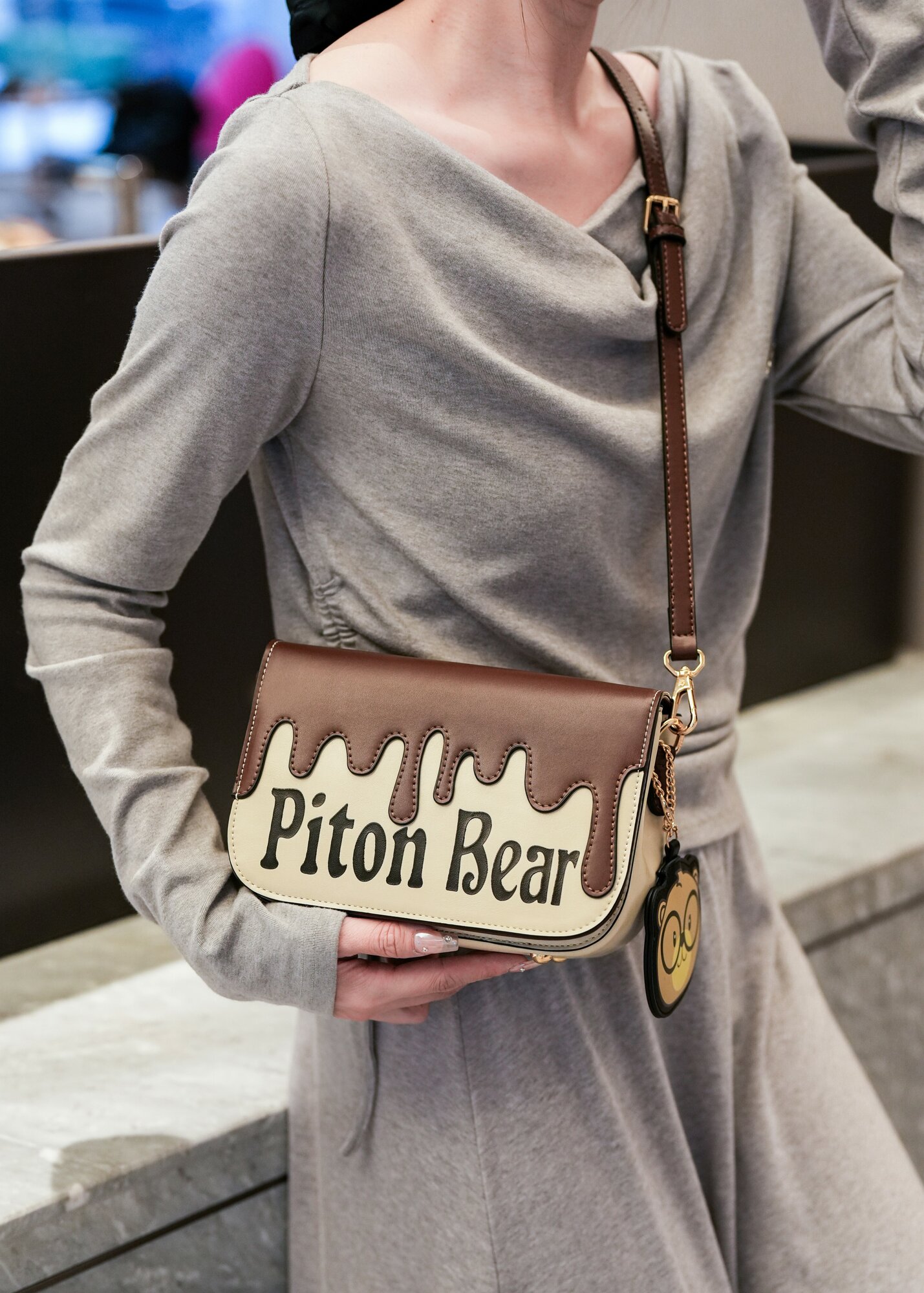 Сумка кросс-боди BeiBaoBao, фактура гладкая, матовая, кофе