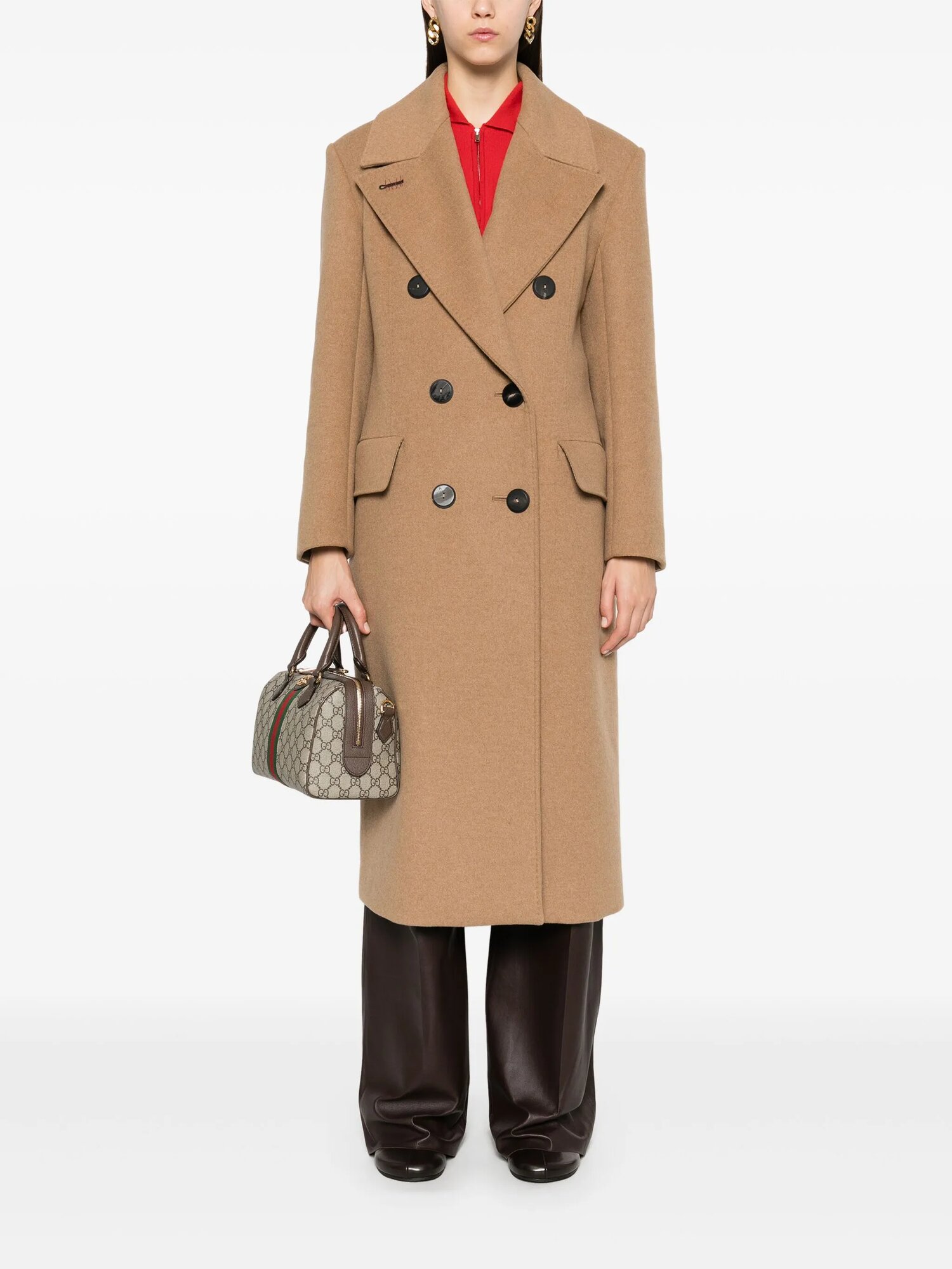 Пальто Max Mara Certo, размер 40, brown — фото 1