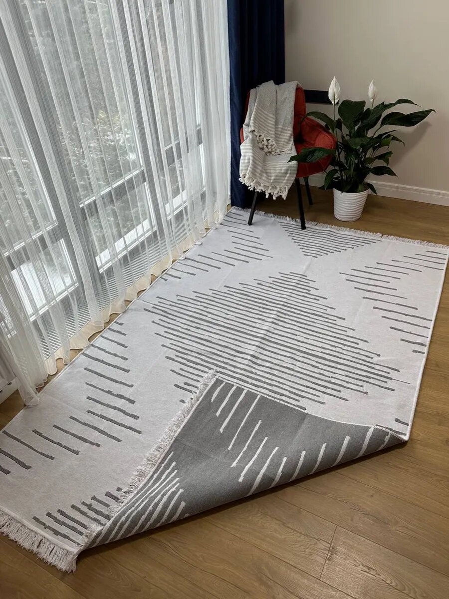 Ковер комнатный Green Carpet, хлопковый, двусторонний, 160x250 см турецкий килим