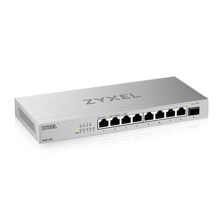 Коммутатор Zyxel XMG-108-ZZ0101F 8x2.5Гбит/с 1SFP+ неуправляемый