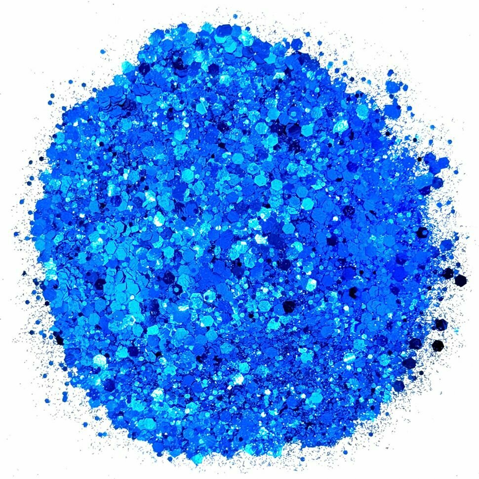 Глиттер-блестки синие, EPOXYMASTER, 25мл