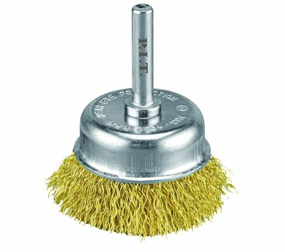 Щетка чашечная латунная P.I.T. 50x0,3мм хвостовик 6 мм (APLS10-C050)