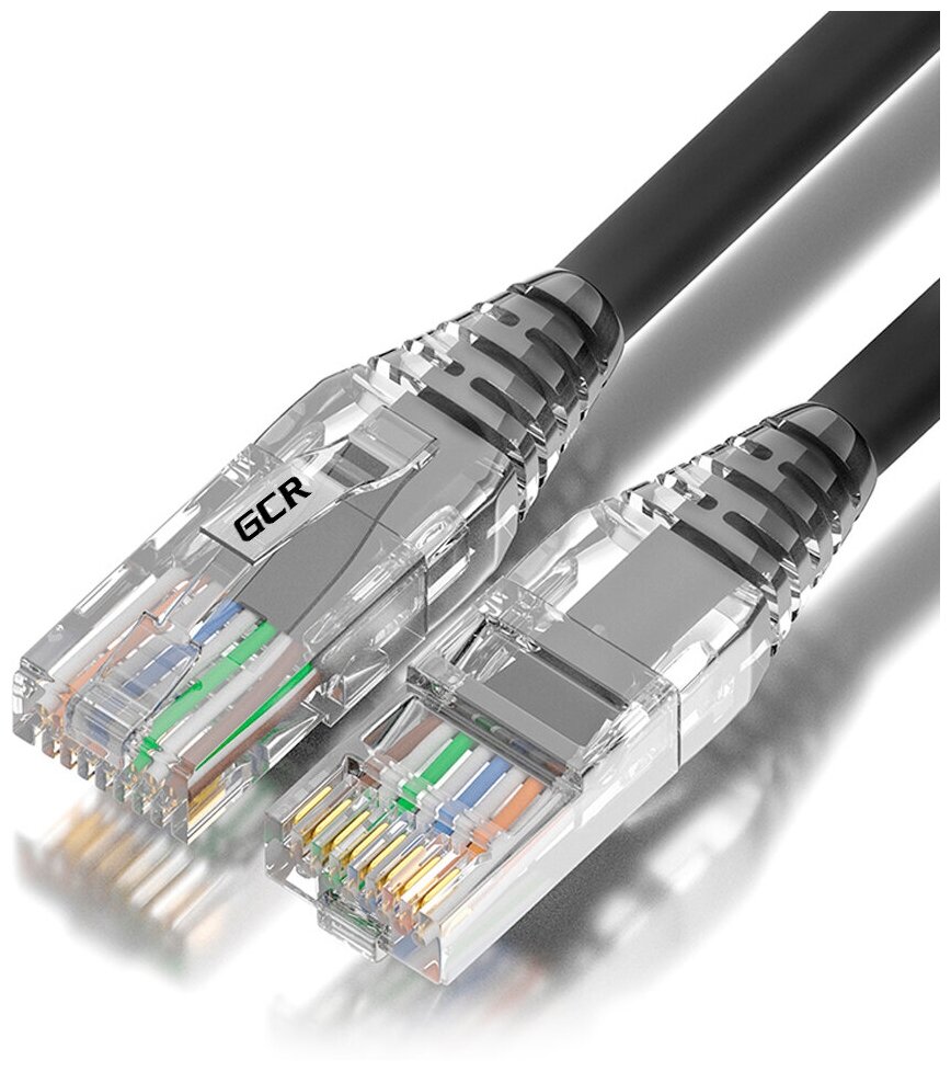 Патч-корд LSZH UTP cat.5e 1 Гбит/с RJ45 LAN CCA компьютерный кабель для интернета (GCR-LSZH53) черный 2.0м