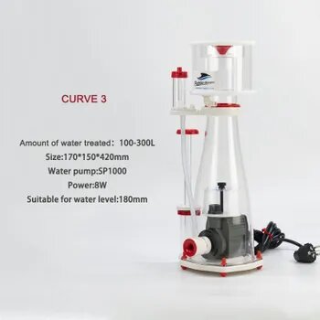 Внутренний протеиновый скиммер для аквариума Bubble Magus Curve 3/A3, насос постоянного тока, фильтр для аквариума с морской водой
