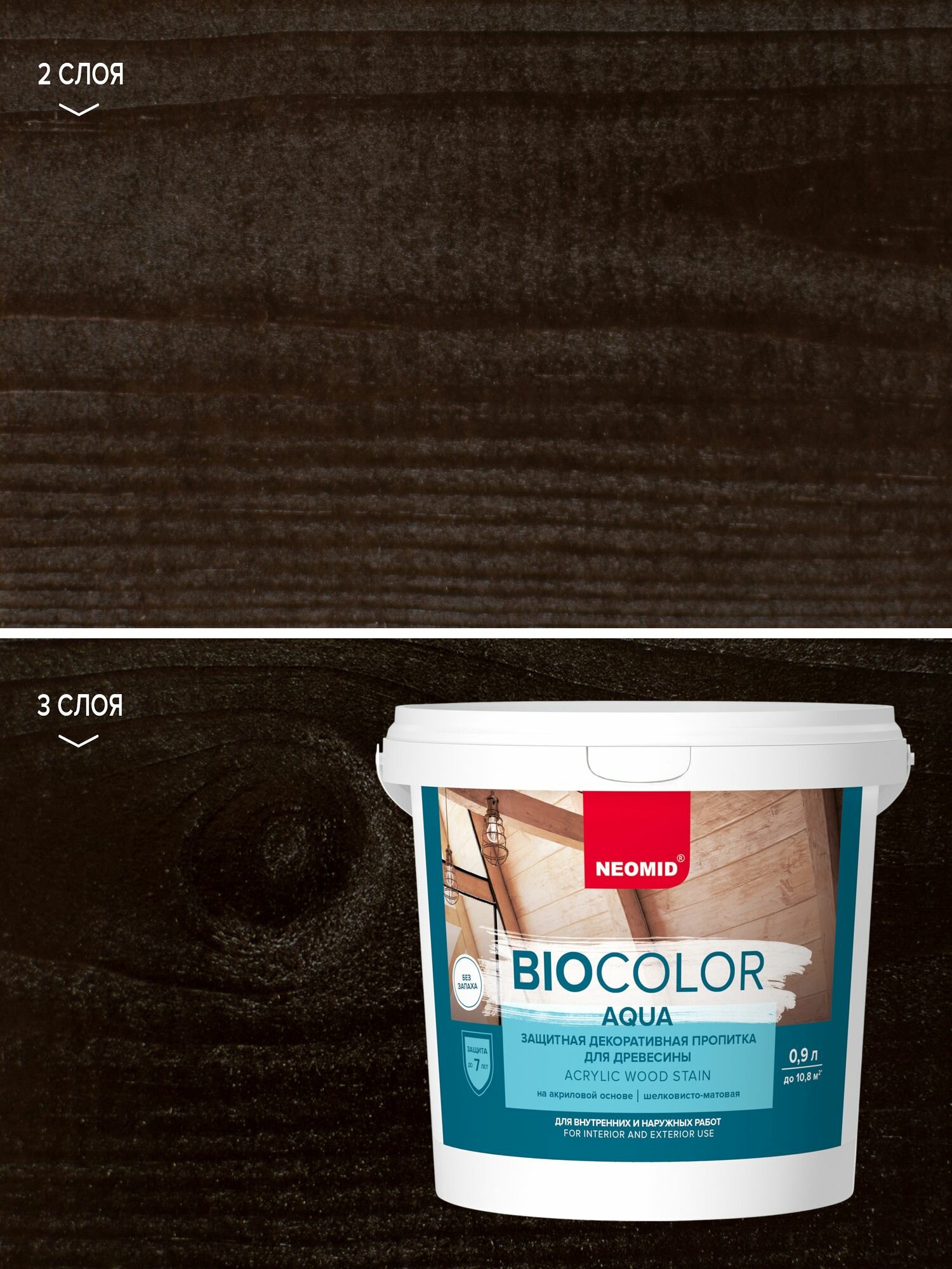 Пропитка для древесины Neomid Bio Color Aqua (0,9л) венге