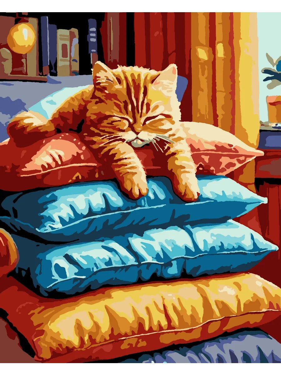 Картина по номерам Тут Рисуют "Котенок", холст, акрил, 40x50 см