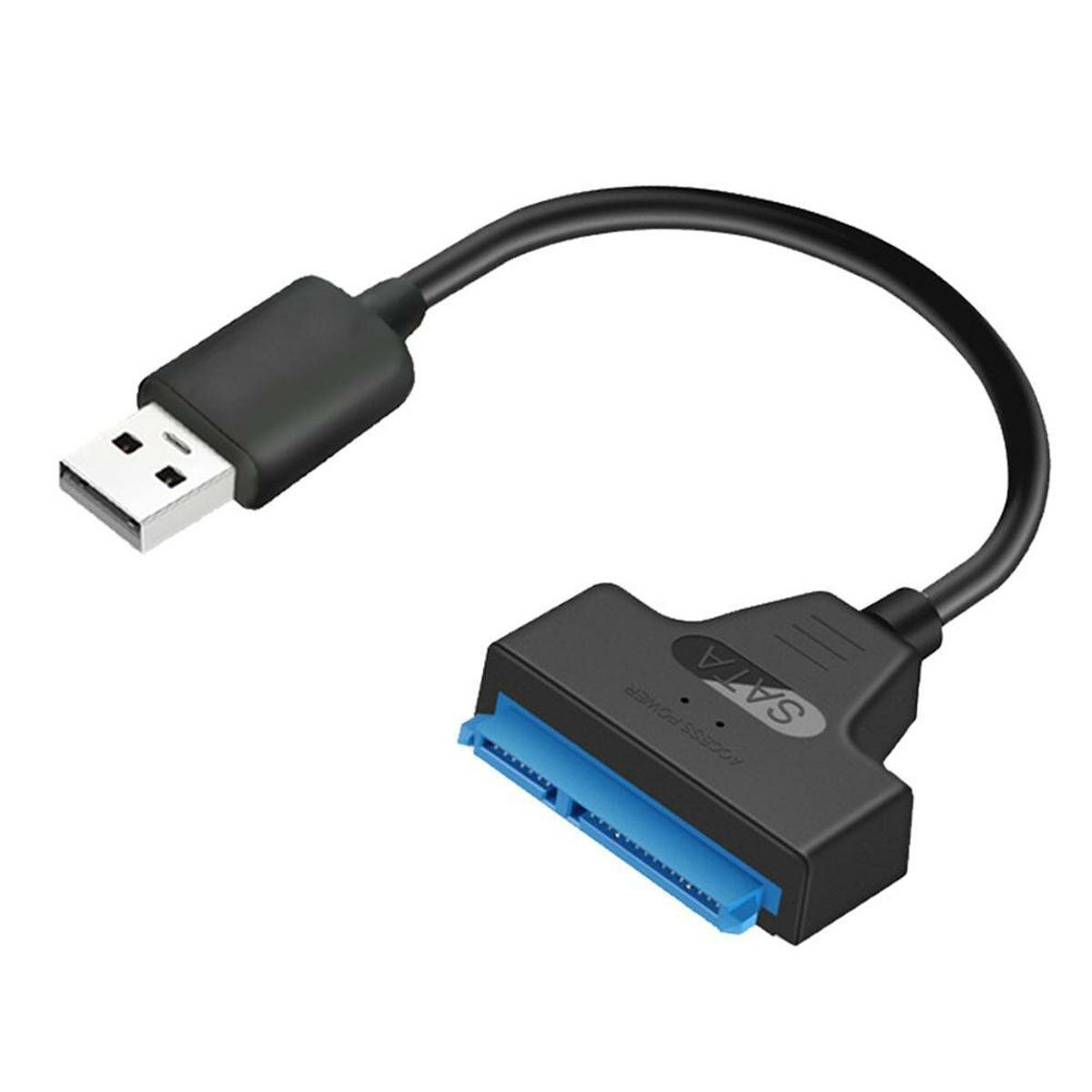 Адаптер USB 2.0 на SATA 22Pin с медным сердечником и кабелем ABS HDD SSD для внешнего жесткого диска, переходник, провод