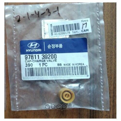 Колпачок трубки системы охлаждения Hyundai-Kia 9781139200