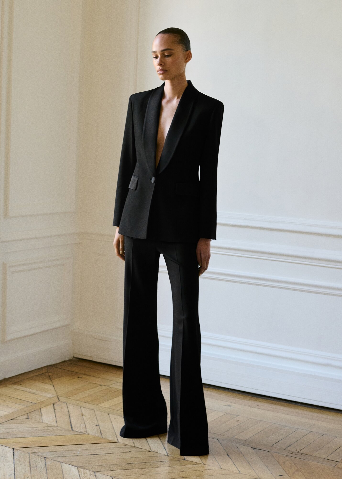 Пиджак MANGO WIDE, размер L, 99 черный