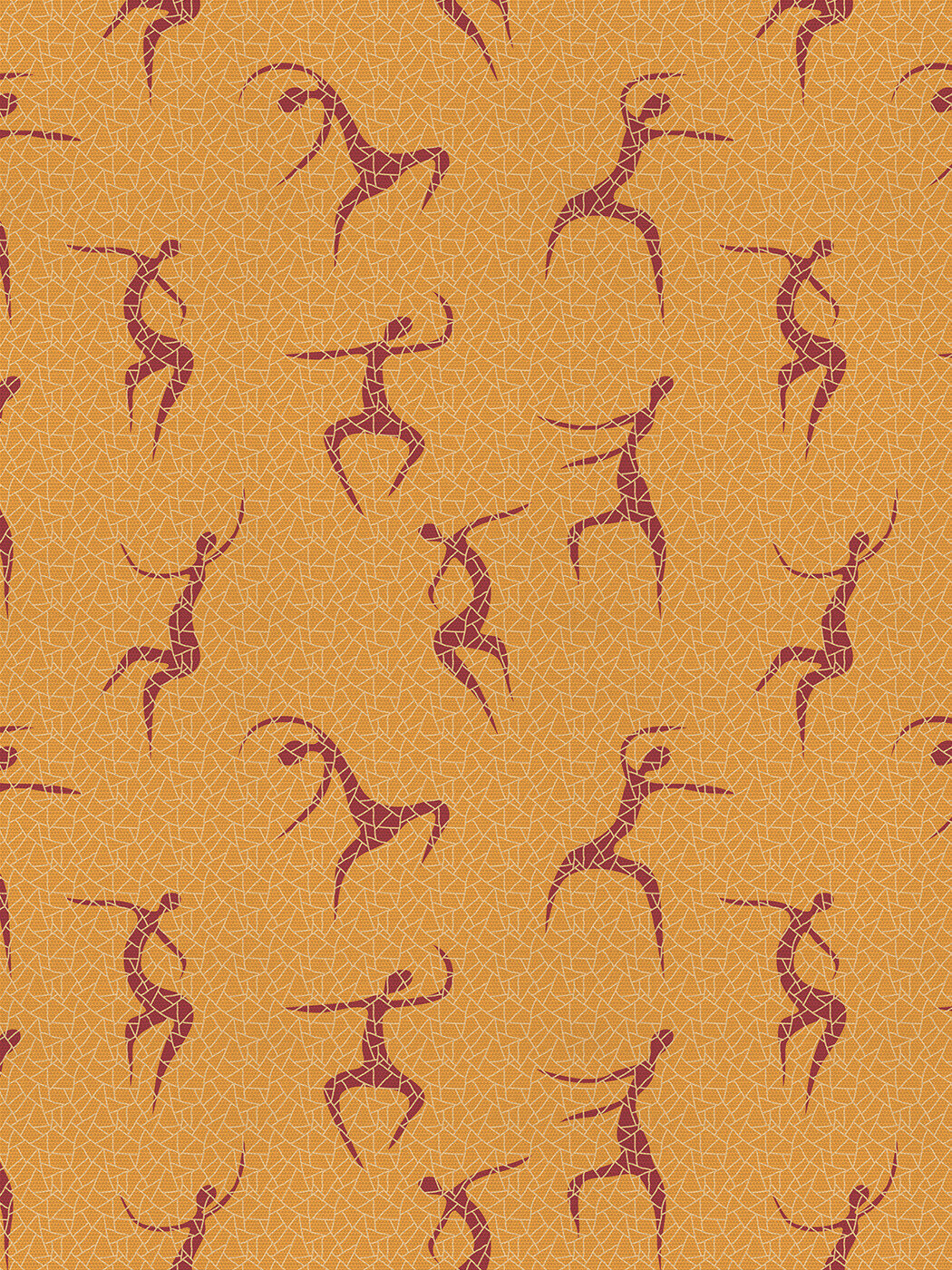 Отрезная ткань для мебели Ambesonne "Африканские развлечения" метражом для рукоделия и шитья, оксфорд, 155 см