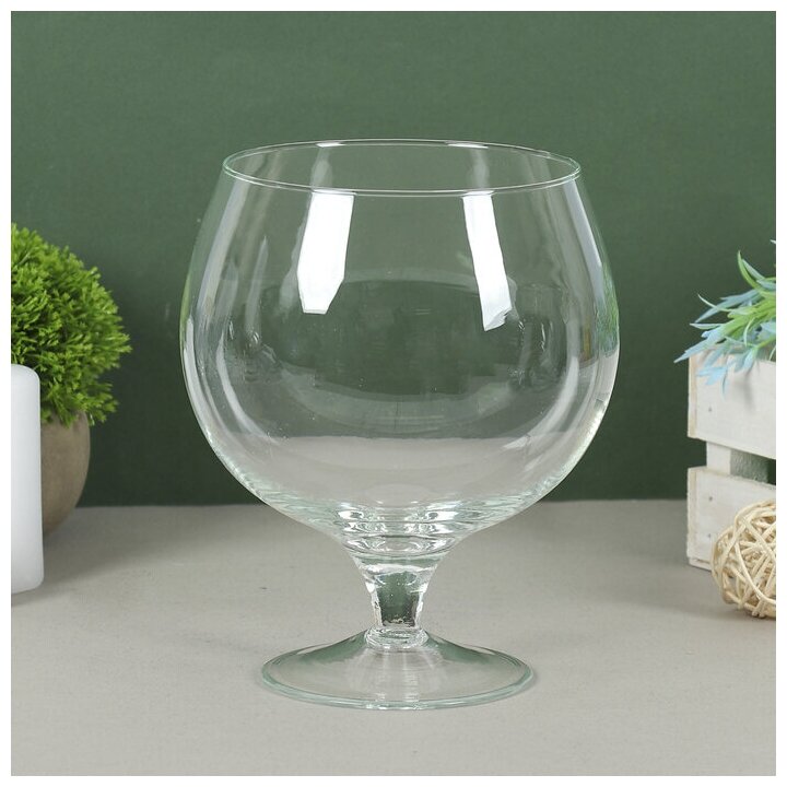 Ваза "Бренди" бокал на ножке d-11.5см 19х16 см, 2л 2072