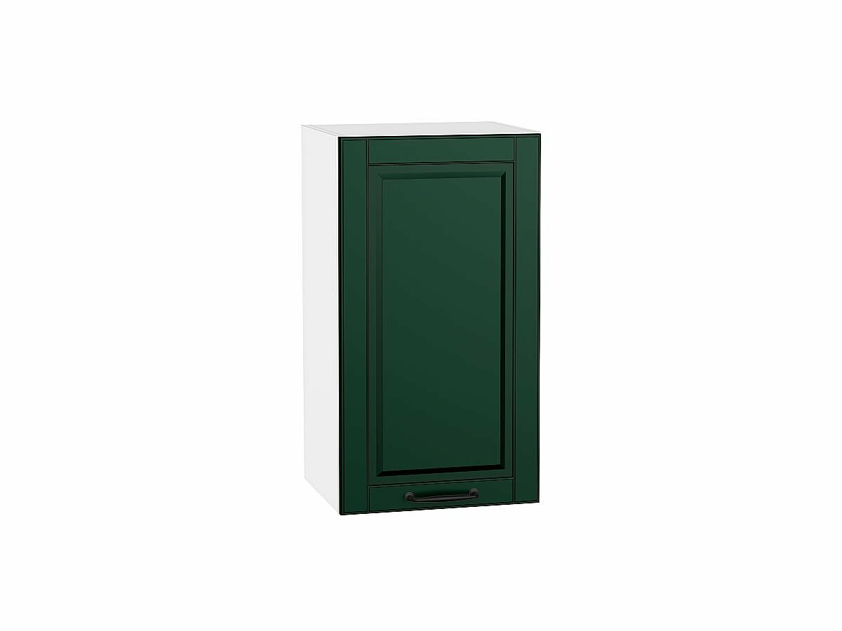 Шкаф верхний с 1-ой дверцей Дублин, цвет фасада Special Green, цвет каркаса Белый, 716*400*318 мм