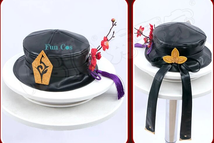 IBEASEN Genshin Impact Hutao Косплей Парик Hat 1pcs