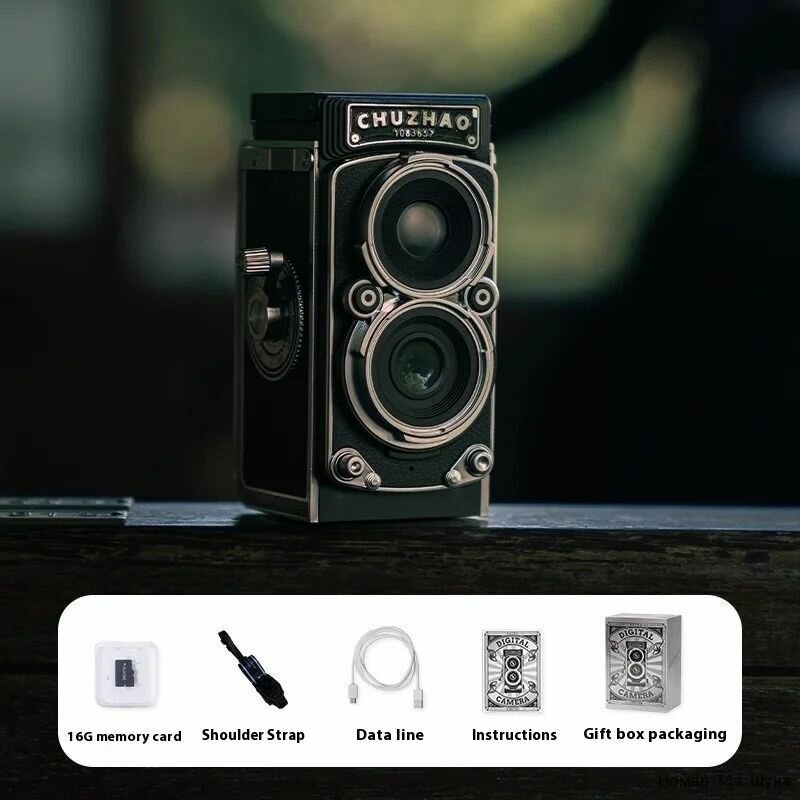 Chu Zhao M1, камера для съемки, бифокальный цифровой фотоаппарат, ретро CCD HD, черный