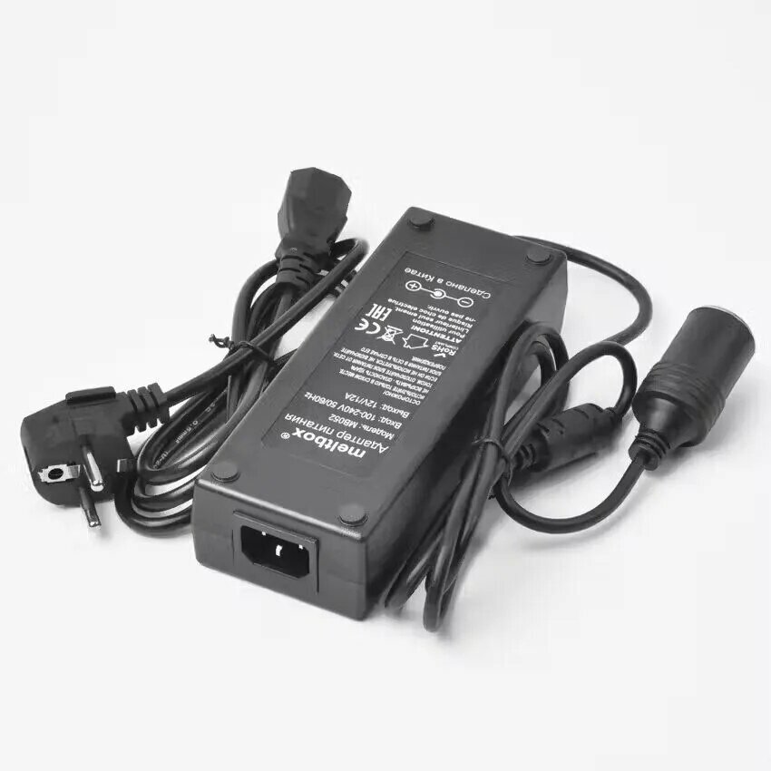Сетевой адаптер 220V/12V 12A с гнездом прикуривателя инвертор для автомобильных компрессоров, пылесосов, насосов