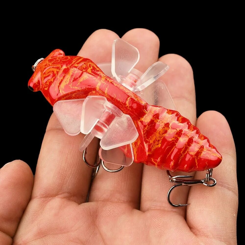 Воблер Цикада Cicada(14 гр, 7.5см) prop bait, поппер, topwater, воблер Whooper Plopper, с вращающимися крыльями, используется для ловли рыбы