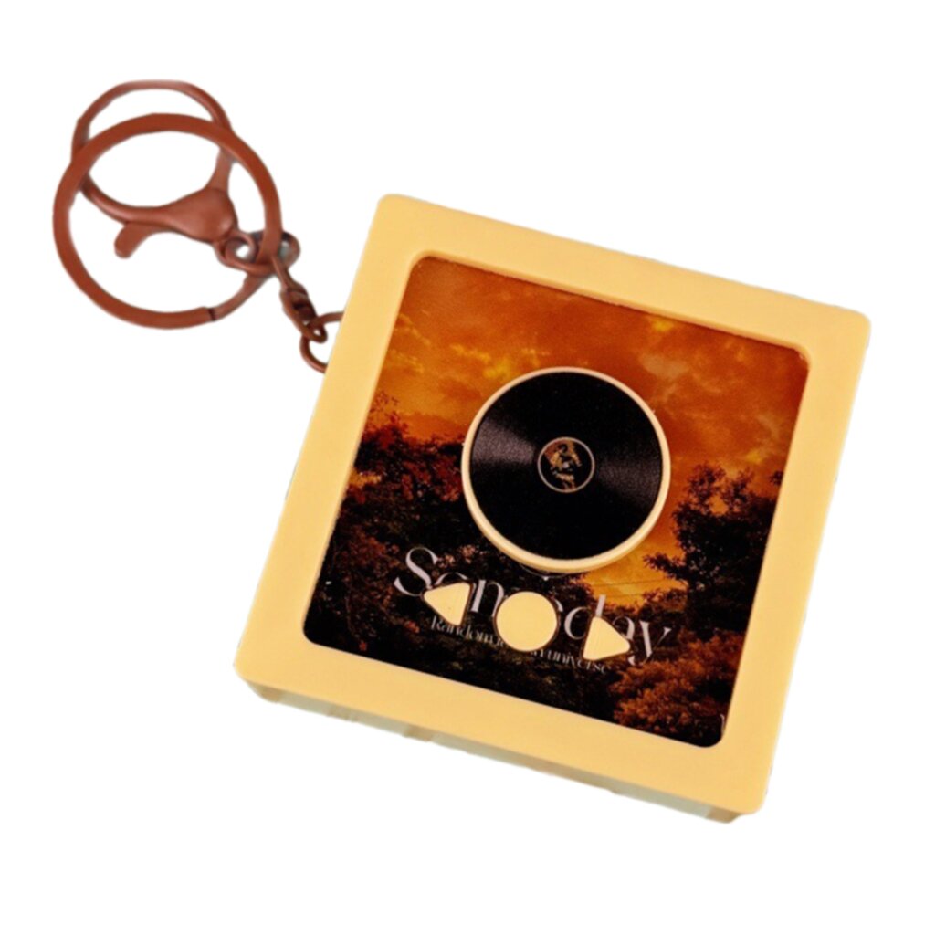 Брелок для ключей Creative recording mini record cd box album -Желтые Сумерки