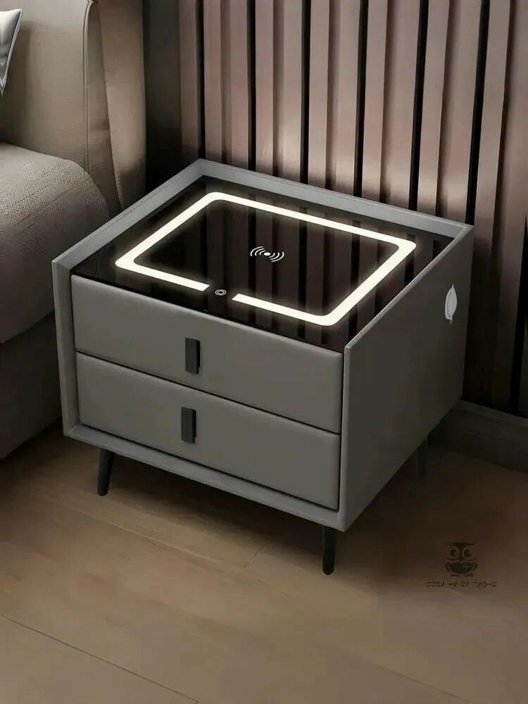 Тумба прикроватная/ С функцией беспроводной зарядки, USB-зарядки / без Bluetooth-динамика