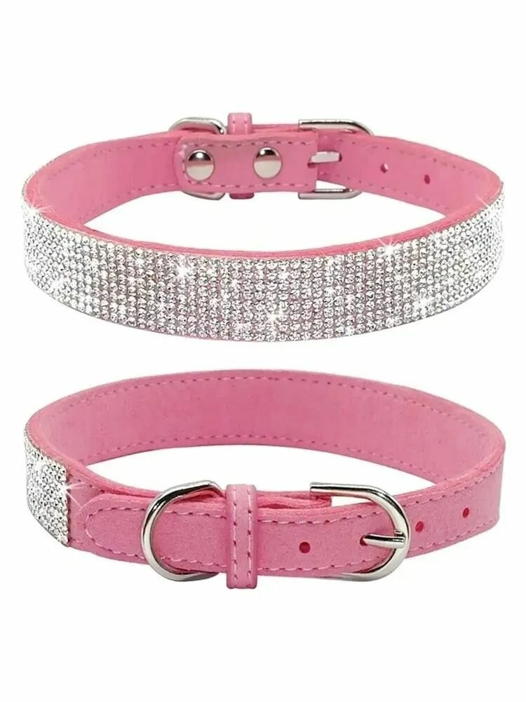 Ошейник со стразами для кошек собак животных