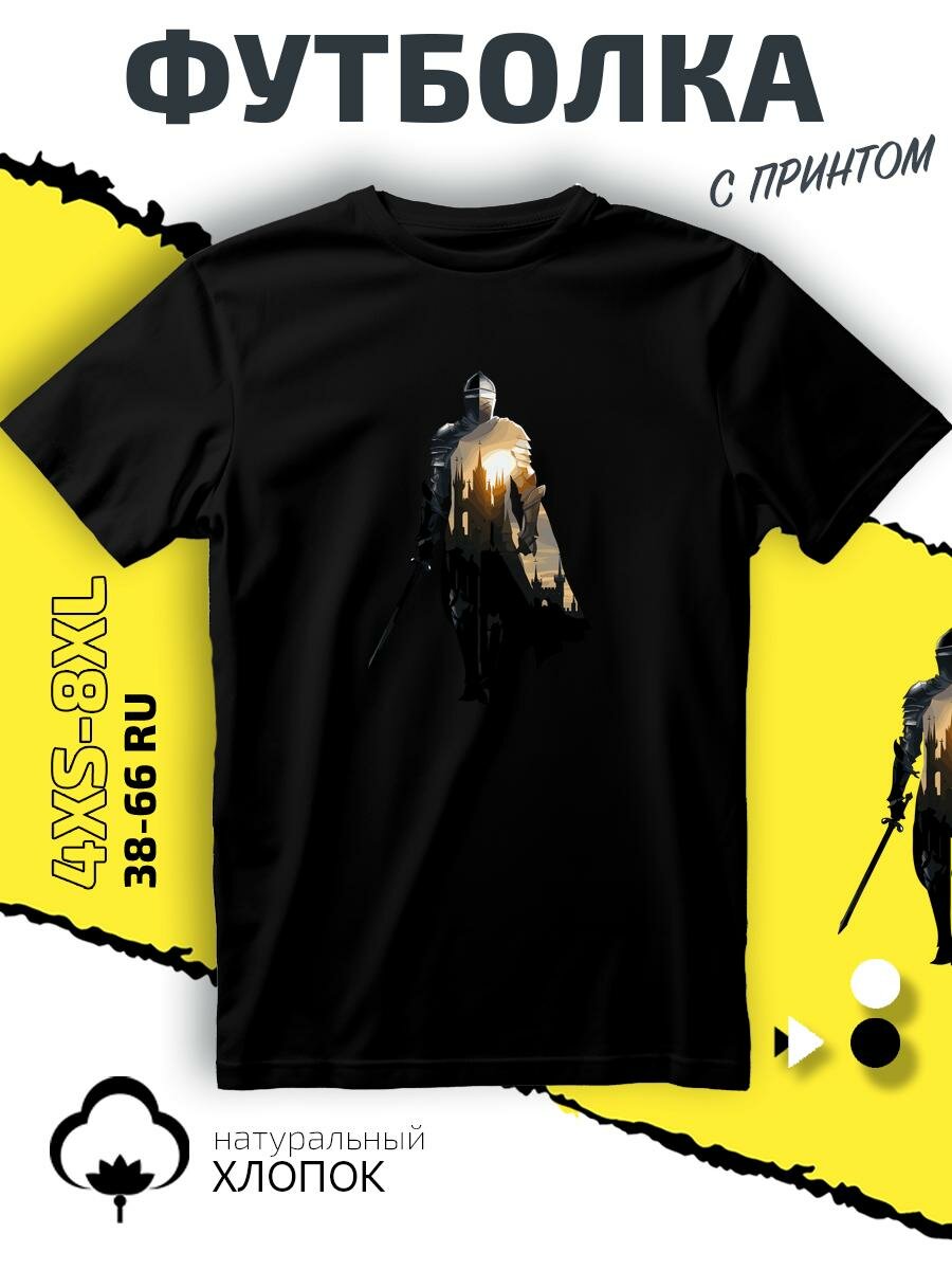 Футболка Рыцарь аниме воин