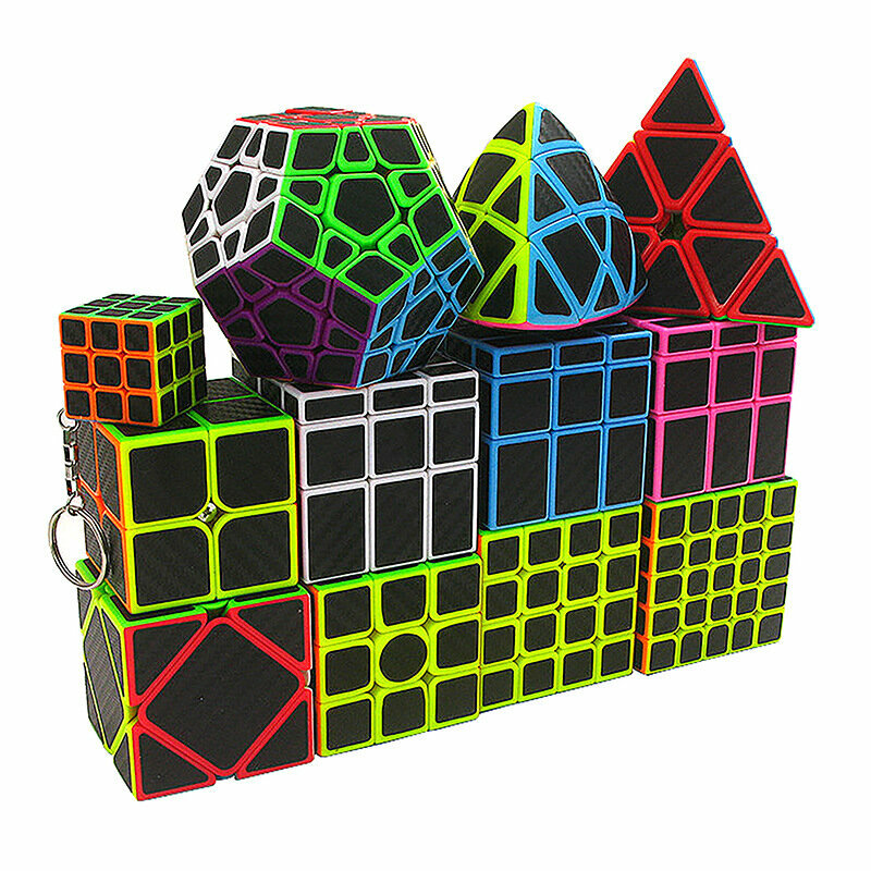Zcube Черный углеродного волокна серии кубик Рубика 2 порядка 3 порядка 4 Пирамида Кубик Рубика и многие другие кубики