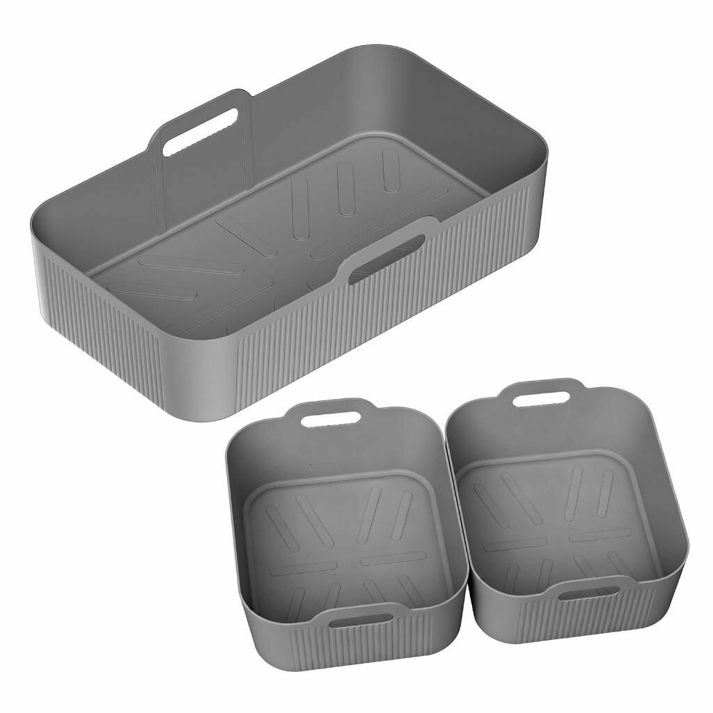 Форма для выпечки "три в одном", подходящая для аэрофритюрницы Ninja AF500-серая
