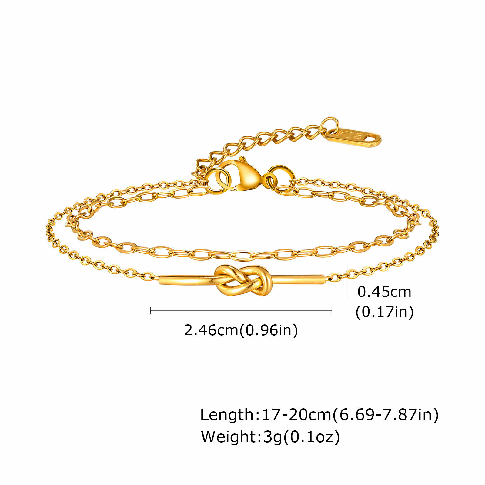 Браслет для гадания, YM Узелковый Сталь Золото Многослойный INS Мода Женский Удача