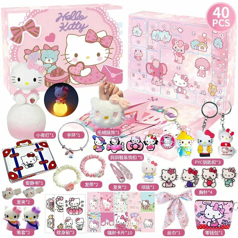 Адвент-Календарь Hello Kitty, пластик, 24 витрины, для дня рождения