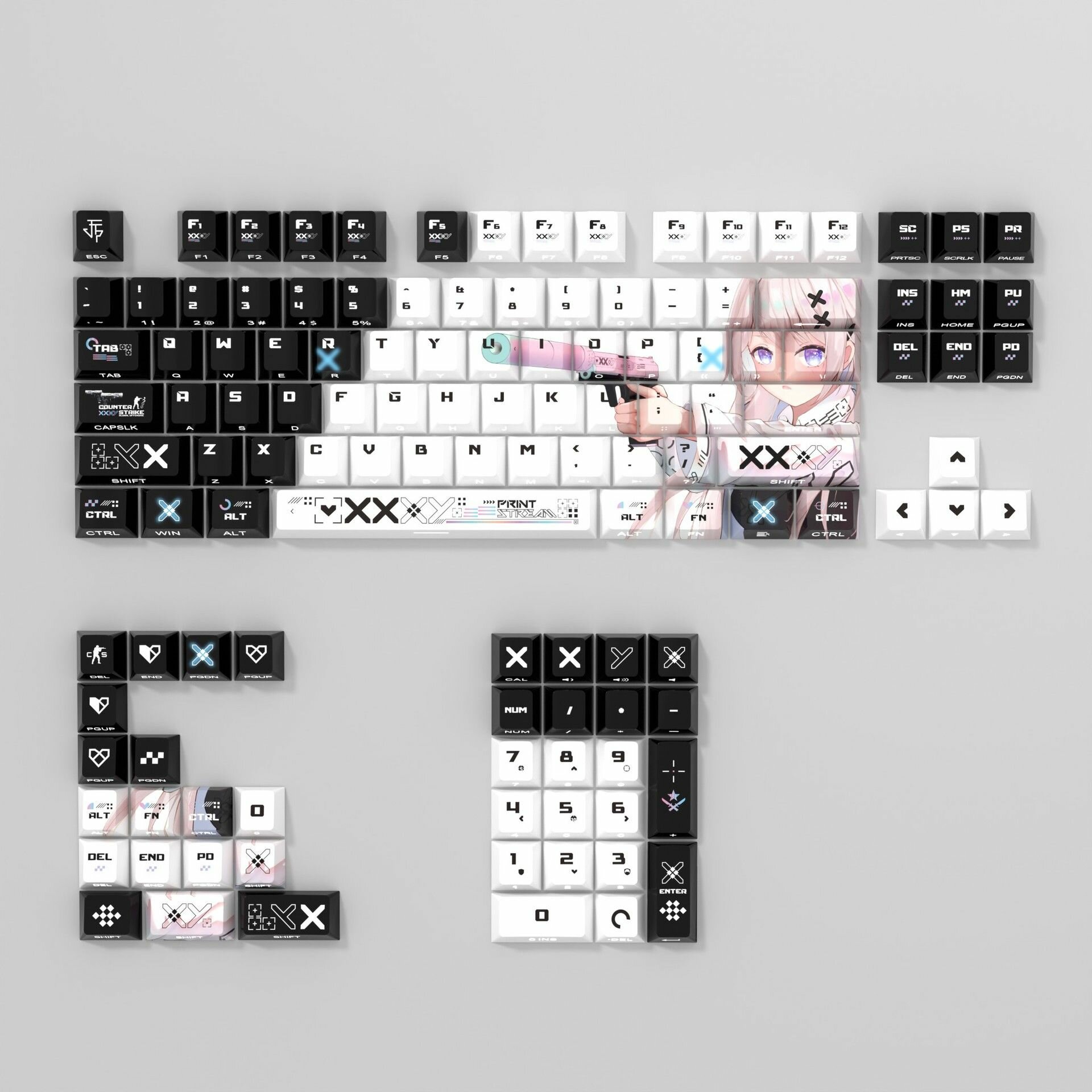 Кейкапы CS: GO Тянка USP для механической клавиатуры, 68шт