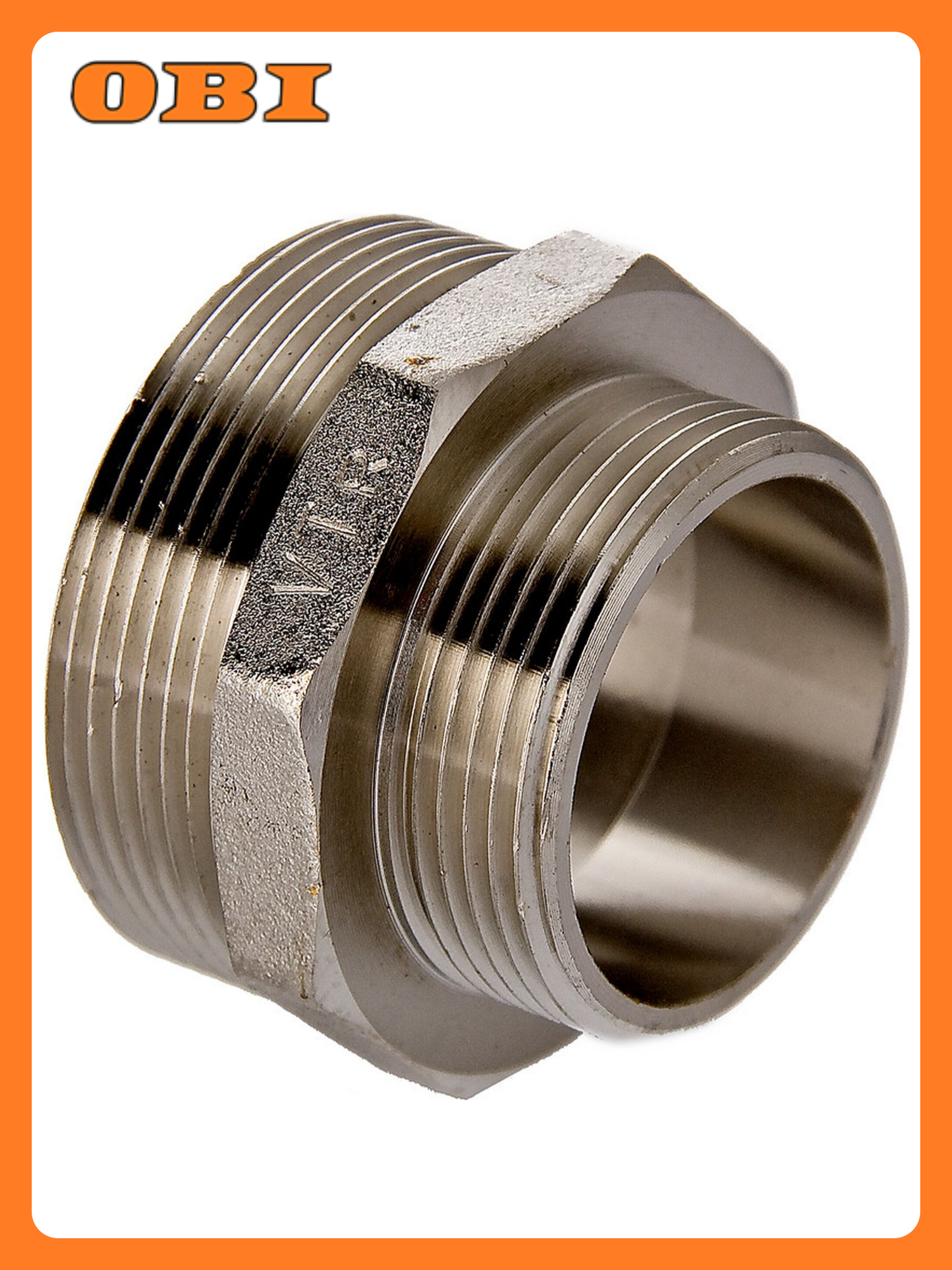 Ниппель переходной латунь никелированная VALTEC 3/4"-1/2"