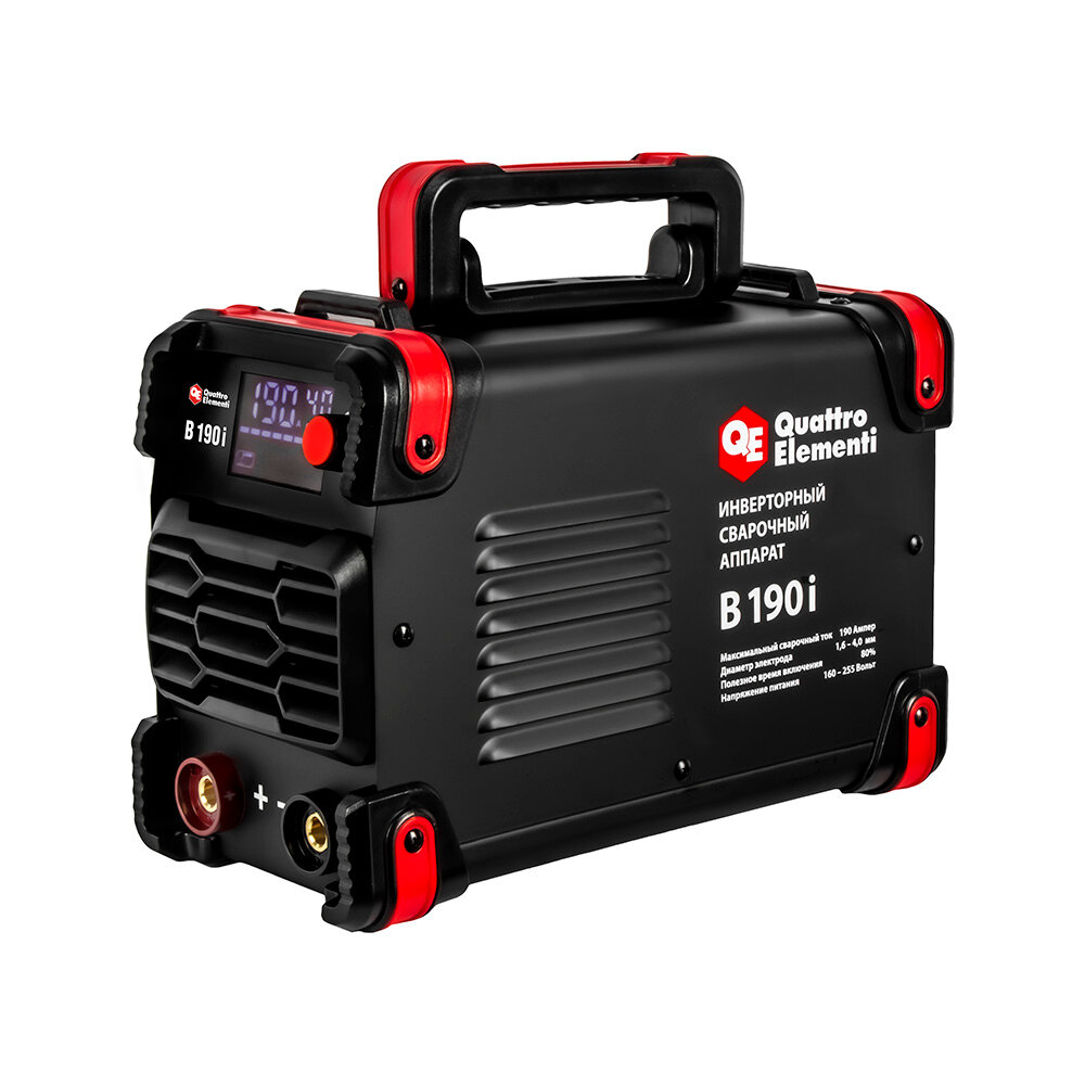 Аппарат электродной сварки QUATTRO ELEMENTI B 190i 190 А электроды до 4.0 мм LED дисплей TIG-Lift 922-630 шт
