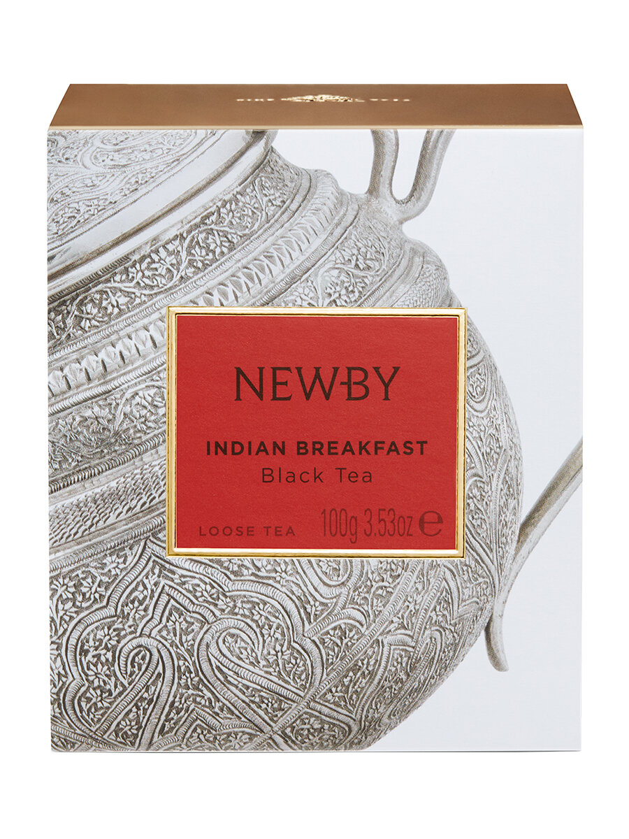 Чай Newby "Индийский Завтрак", листовой, картонная упаковка, черный, 1/100г