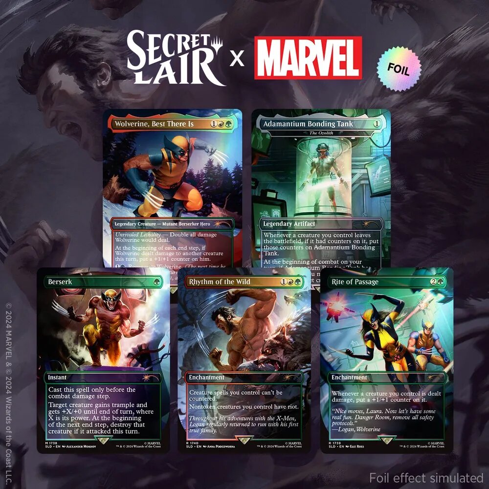 Magic the Gathering: Secret Lair -Marvel's Wolverine-Foil (Английский)
