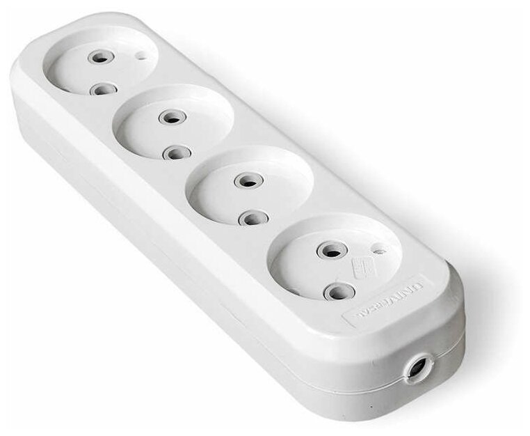 Колодка удлинителя 4-м АВС-пл. без заземл, UNIVERSAL E204 (1 шт.)