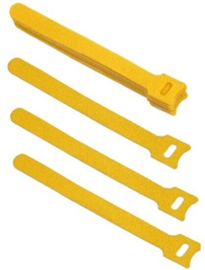 Хомут для кабеля Cabeus CLAMP-150-YL, липучка с мягкой застежкой, 150x14 мм, желтый (10 шт.)