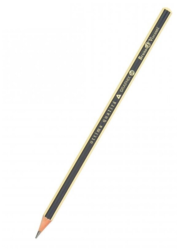 Карандаш BrunoVisconti, чернографитовый, 2B, Graphix, Арт. 21-0002