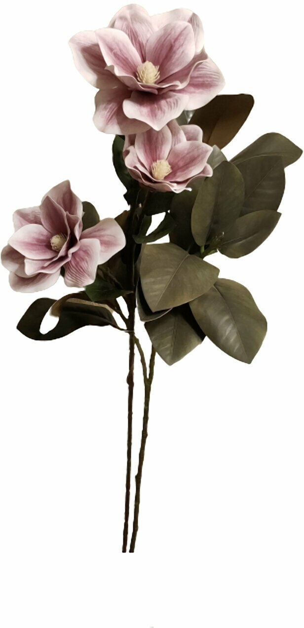 Цветы искусственные Магнолия с веткой длина 98 см