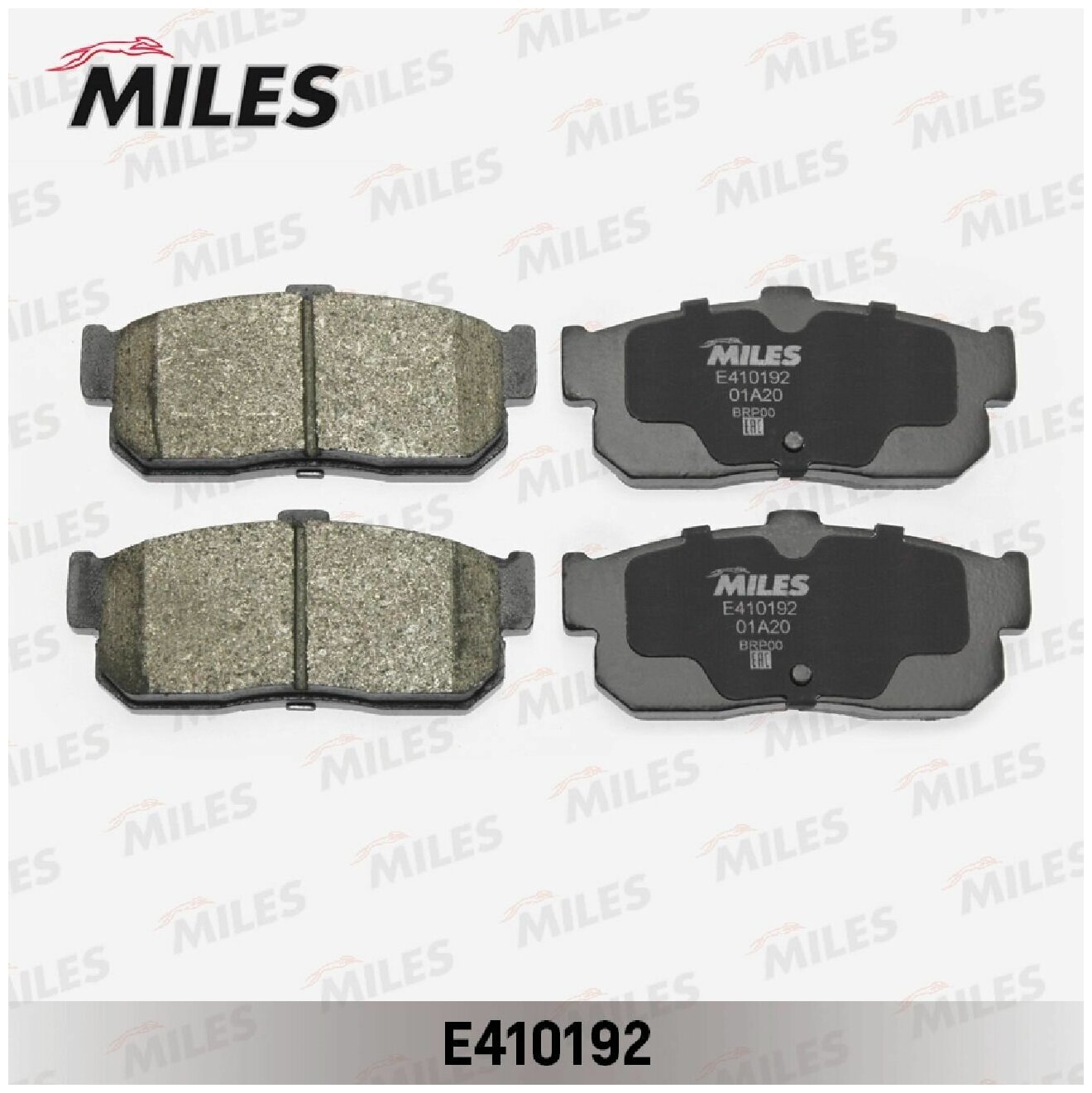 Колодки тормозные дисковые зад Miles E410192 для NISSAN ALMERA/MAXIMA 95-/PRIMERA -98/SUNNY -95
