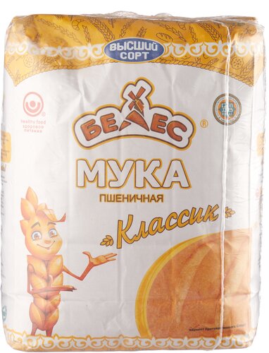 Мука Белес Классик 5 кг, высший сорт — купить в интернет-магазине по ...