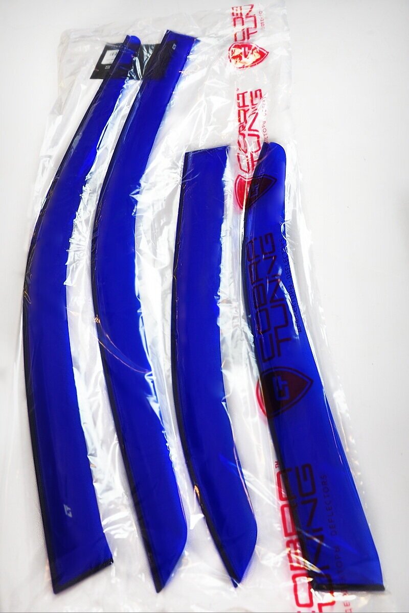 Дефлекторы окон для Hyundai Tucson 2015 синие "CT"