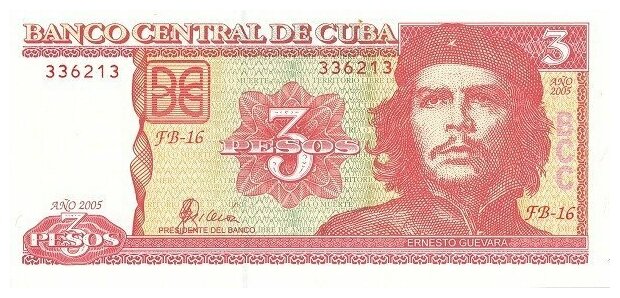 Куба 3 песо 2005 г. Че Гевара UNC