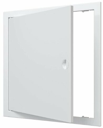 Люк-дверца ревизионная 350х350мм (368х368 с фланцем, 346х346 по посадке) с ручкой, АБС пластик