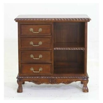 Тумба в стиле Chippendale от DOMKORLEONE из красного дерева (mahogany wood), цвет орех LBW (коричневый)