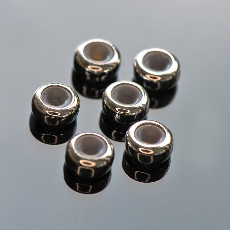 Бусина-разделитель для бусин 10 шт. / спейсер, покрытие платина Real Platinum Plated, размер 7.5x3.5 мм