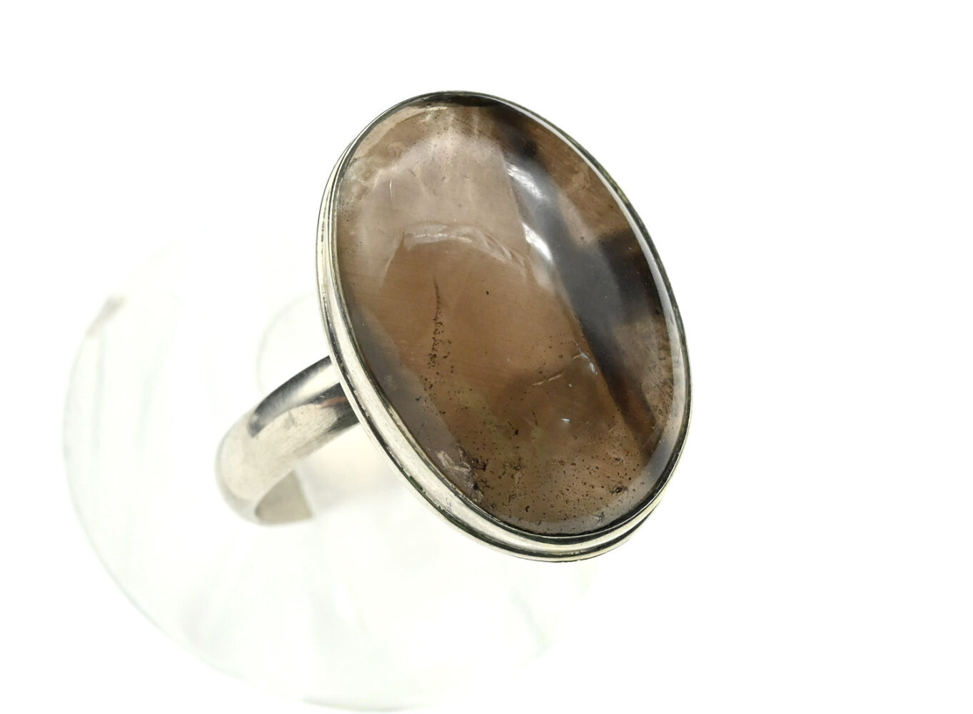 Кольцо, топаз, раухтопаз